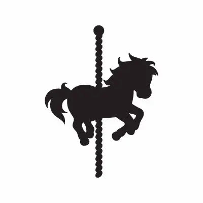 Horse Pony Carnival Toy Animal Sign Sticker Decal