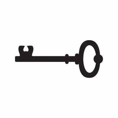 Key Lock Unlock Door Gate Sign Sticker Decal