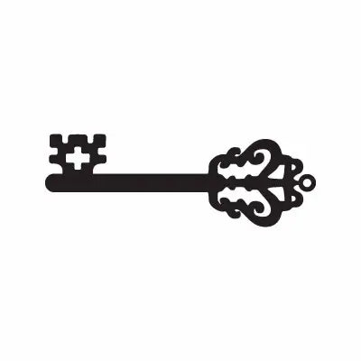 Key Lock Unlock Door Gate Sign Sticker Decal