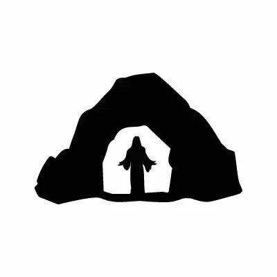 Jesus Christ Mountain Resurrection Sign Sticker Decal