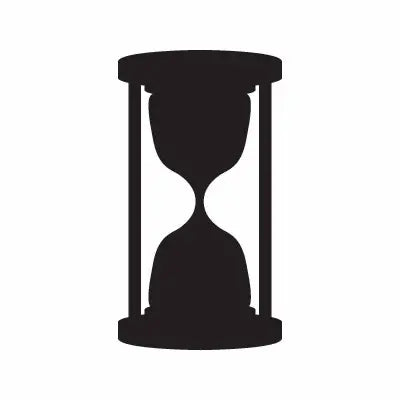 Hourglass time Sign Sticker Decal