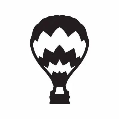 Hot Air Balloon Sign Sticker Decal