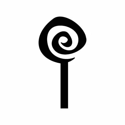 Swirl Stick Halloween Sign Sticker Decal